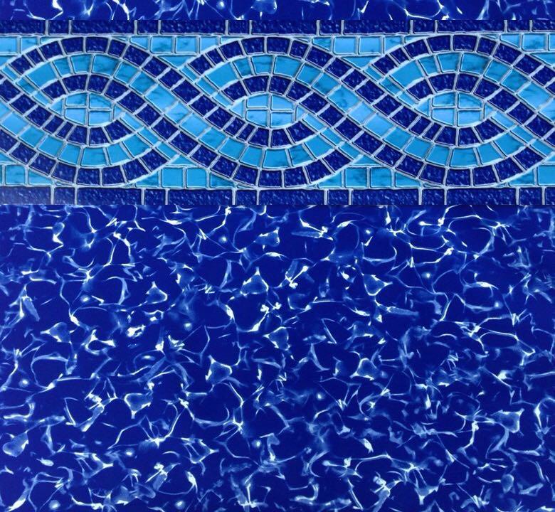 Swimline 16' x 24' Oval Pacific Diamond Unibead Liner 25GA 52" | Royal ...