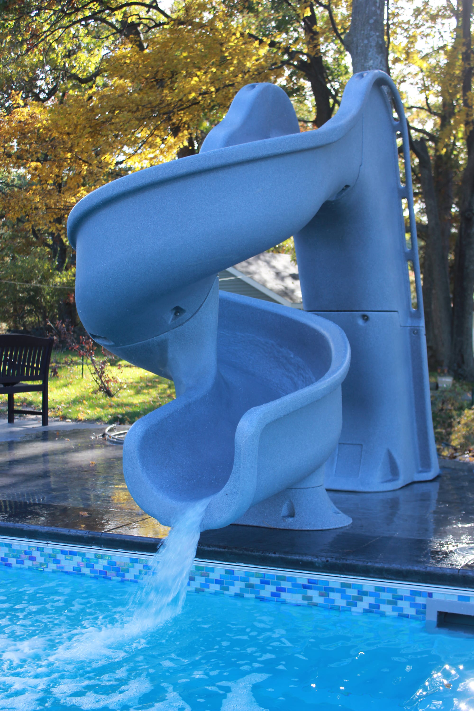 GPP Tsunami Pool Slide - Grey | Royal Swimming Pools
