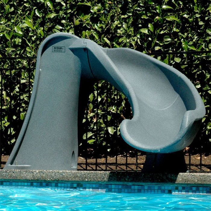 SR Smith Cyclone Pool Slide Gray Granite | Royal Swimming Pools