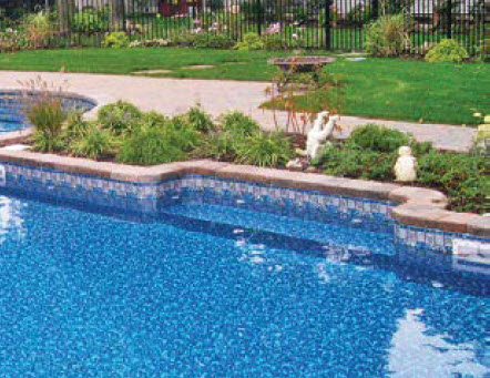 8' Straight Bench (24" Radius) | Royal Swimming Pools