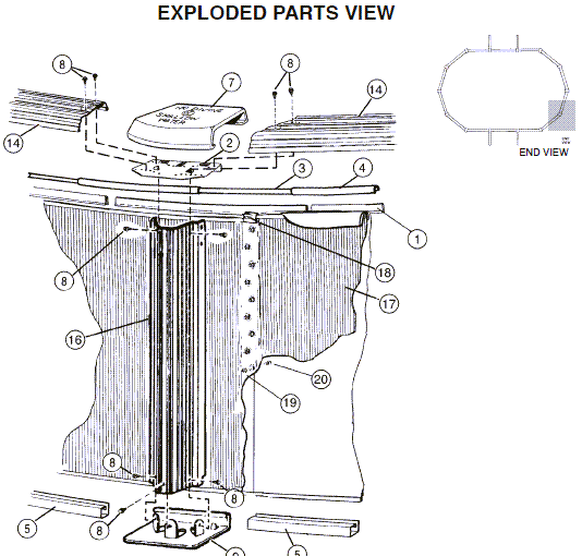 18' x 33' Oval 52" Embassy Coastline Buttress Parts Reorder | Royal ...