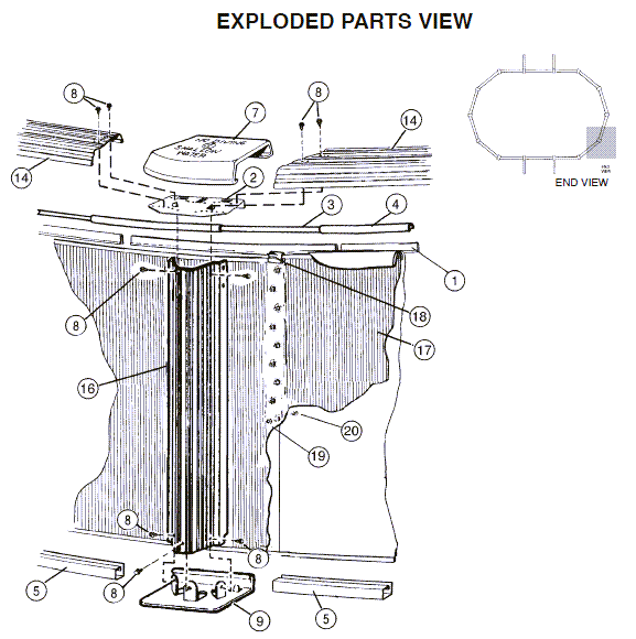 18' x 33' Oval 52" Embassy Coastline Compac Parts Reorder | Royal ...