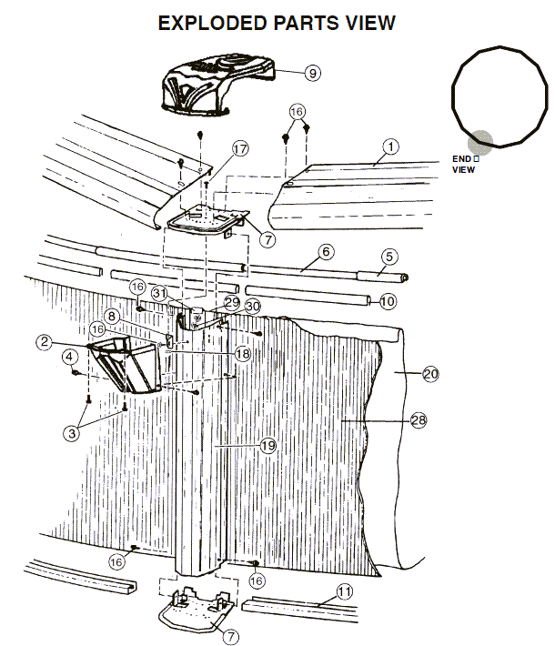 30' Round 52" Embassy Century Parts Reorder | Royal Swimming Pools