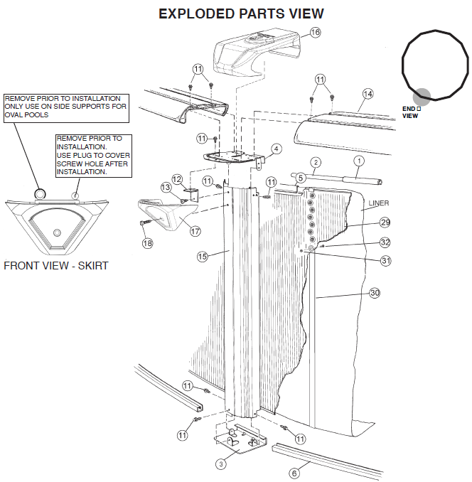 27' Round 52" Embassy Royal Retreat Parts Reorder | Royal Swimming Pools