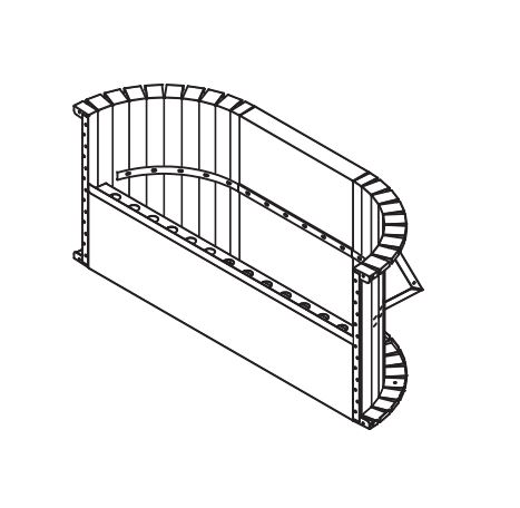 7' Poured Bench w/Liner Track (8' Panel Space) w/2 SP890ST Transitions ...