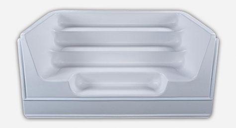 8' Straight Back Sit-n-Step White Cantilever Latham | Royal Swimming Pools