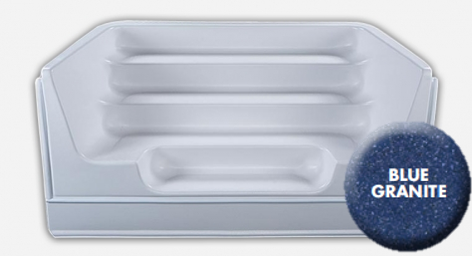 8' Straight Back Sit-n-Step Blue Cantilever Cardinal | Royal Swimming Pools