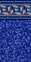 Swimline 28' Round Pacific Diamond 54" Uni-Bead 25GA Liner | Royal ...