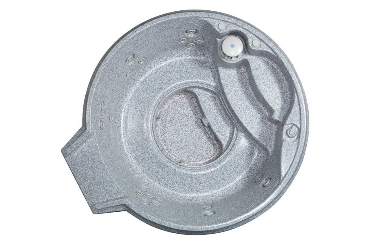 7' Round Storm Cloud Cardinal Luxury Spillover Spa with 25 Jets | Royal ...